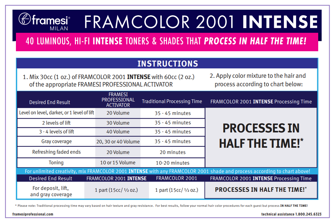 FRAMCOLOR 2001 INTENSE NEW Blue Quartz Color Collection Try Me Kit ...