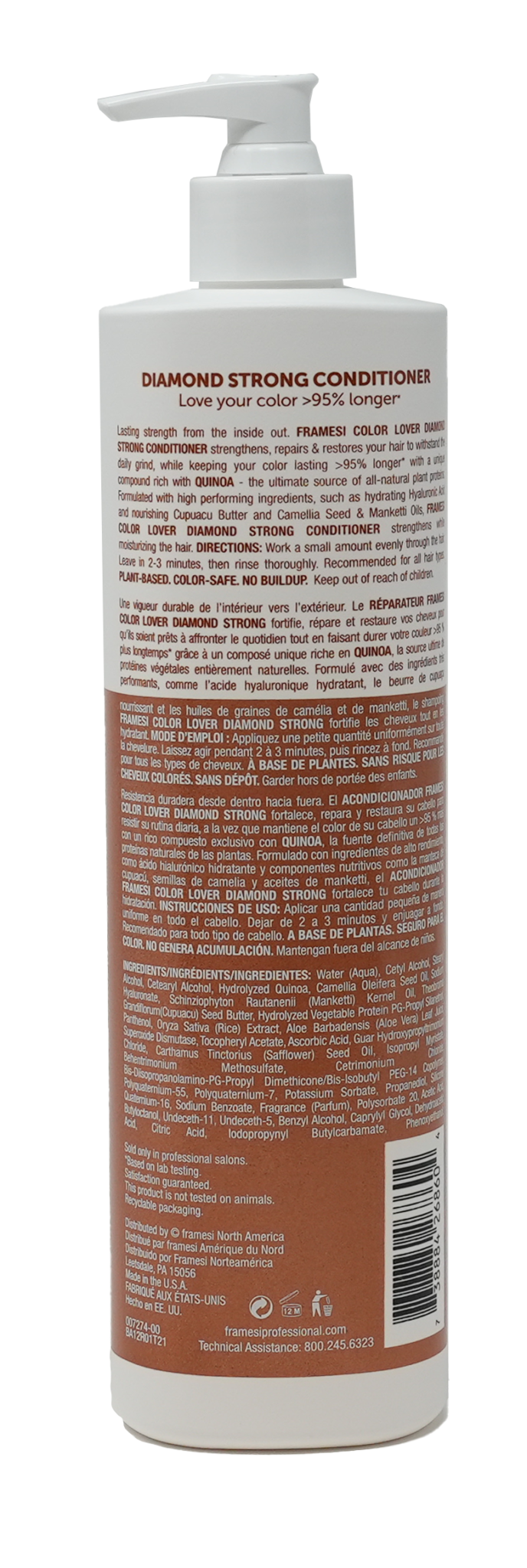 FRAMESI COLOR LOVER Diamond Strong Conditioner - Save 25% | framesi