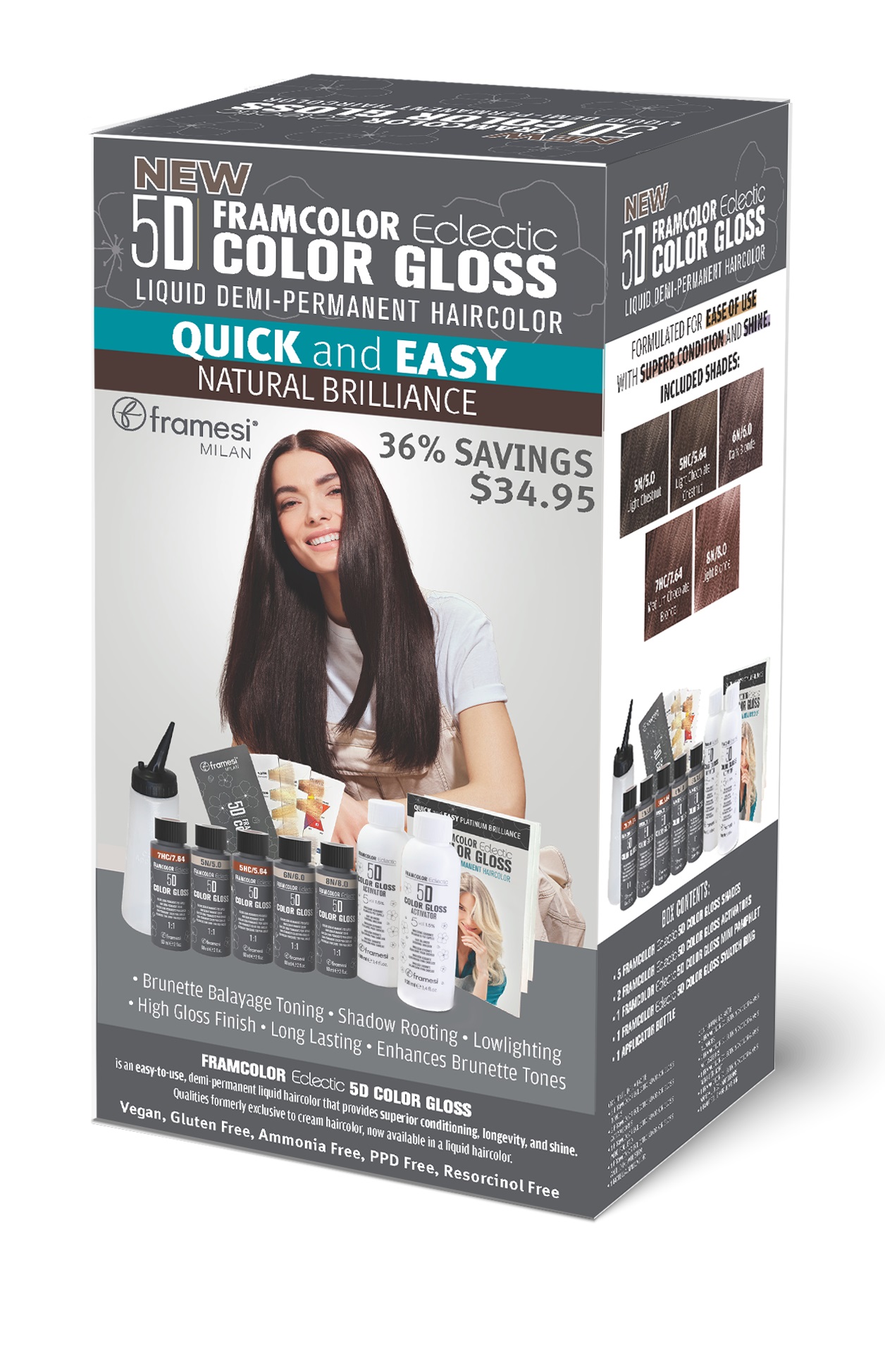 FRAMCOLOR Eclectic 5D Color Gloss Naturals / Hot Chocolates Try Me ...